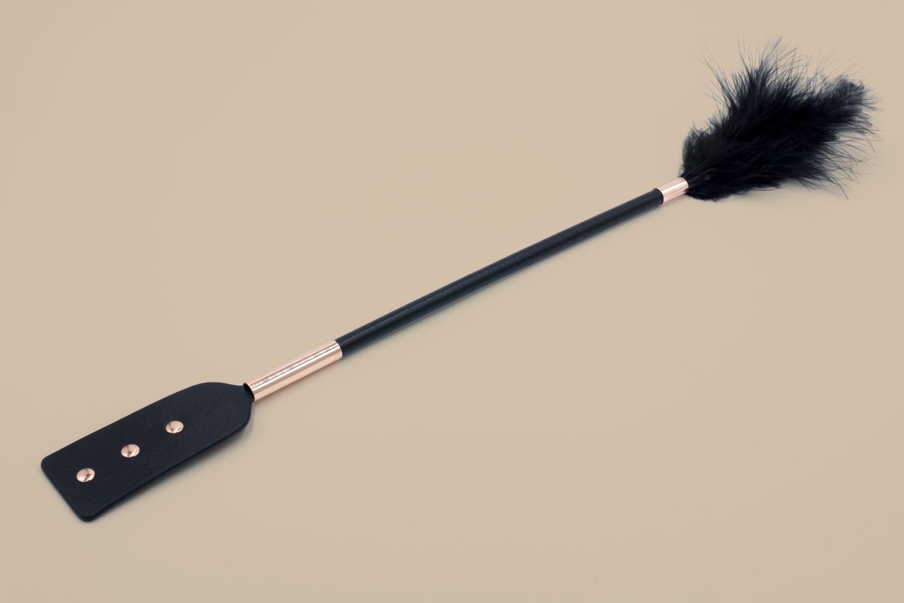 Whip/tickler with rose gold details - Sensual Minded