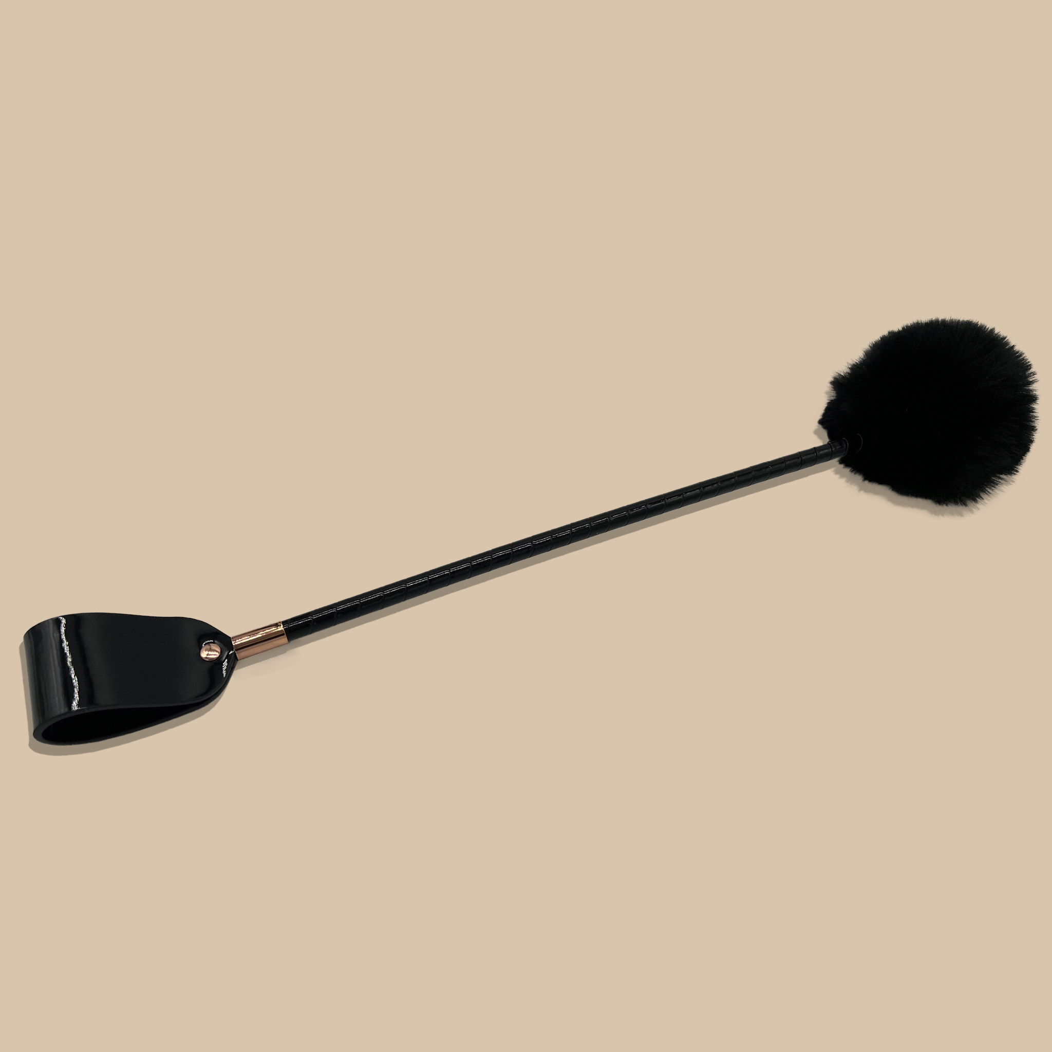 Lacquer whip with tickler - Sensual Minded